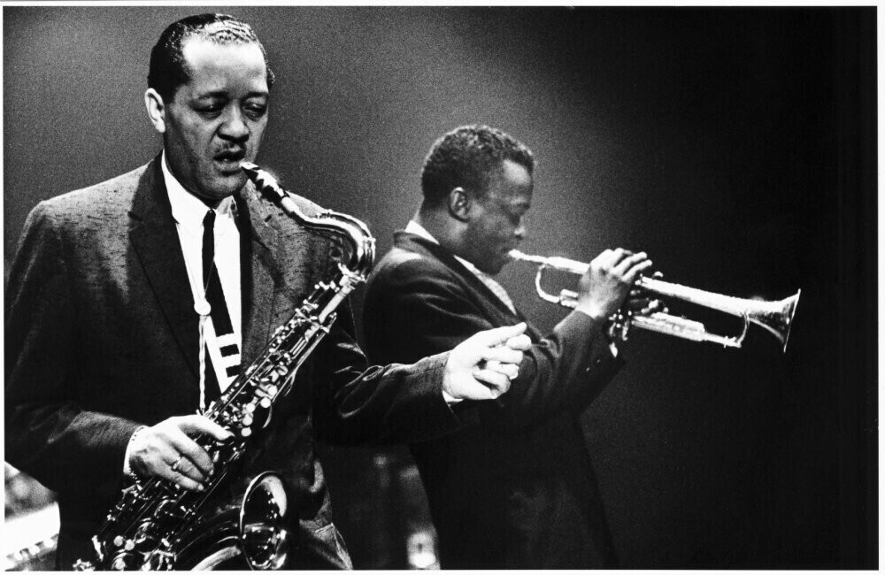 Концерт Лестер Янг и Майлз Дэвис (1957), фотограф Эд ван дер Элскен ...