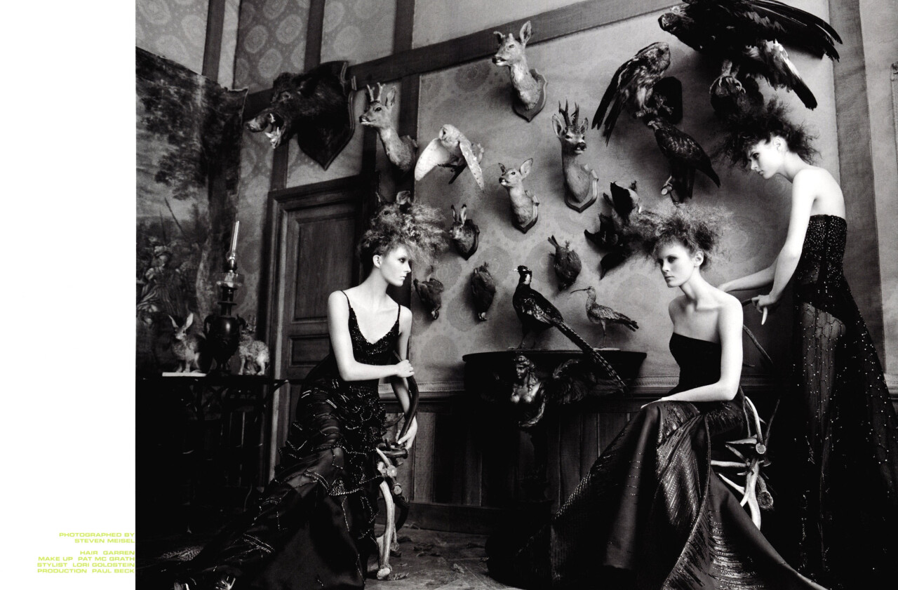 Кампейн Atelier Versace 1999, Девон Аоки, Эмили Сэндбер, Фрэнки Райдер ...